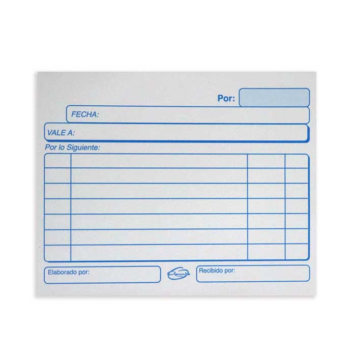 Block de vales Apunta 70 hojas 1/4 carta – Vivian