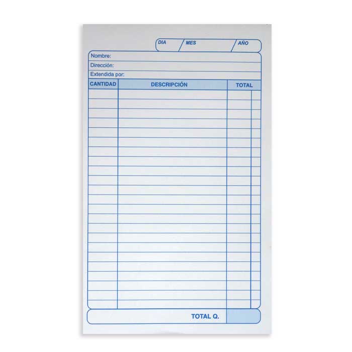 Block de facturas Apunta 70 hojas – Vivian