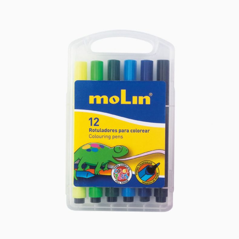 Marcadores escolares Baco twin punto fino 12 unidades bicolor – Vivian