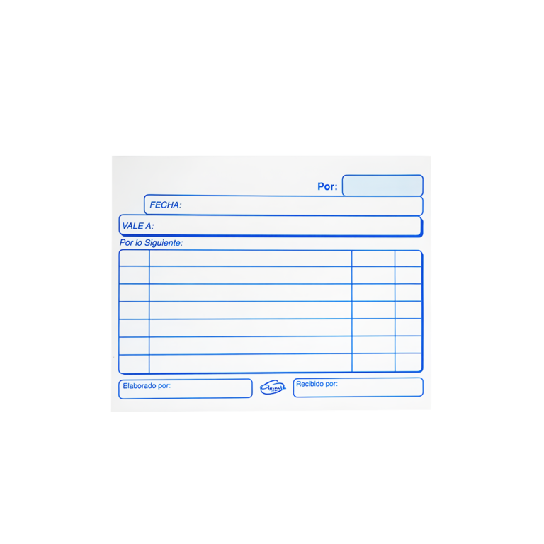 Block de vales Apunta 70 hojas 1/4 carta – Vivian