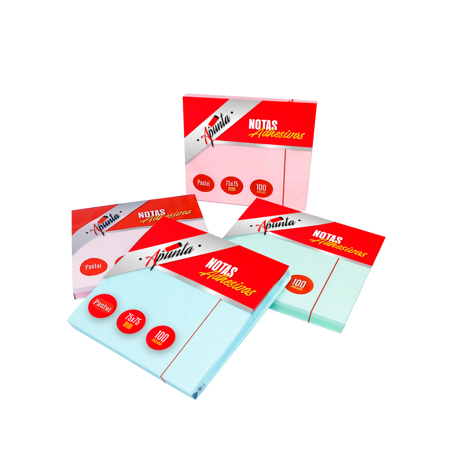 Block de notas adhesivas Apunta 3×3″ 100 hojas Pastel – Vivian